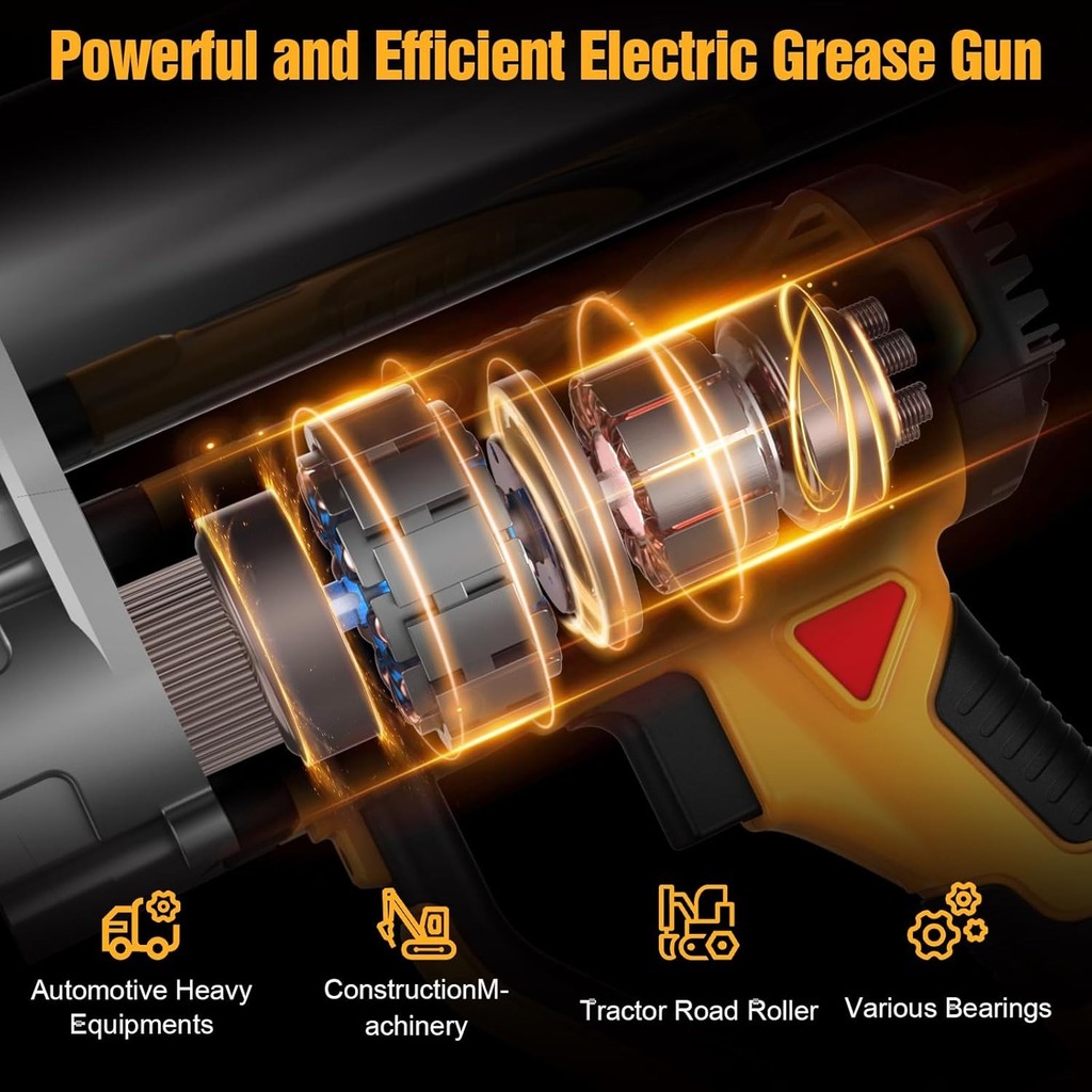 Cordless rechargeable high-pressure excavator oil gun mechanical gear ...