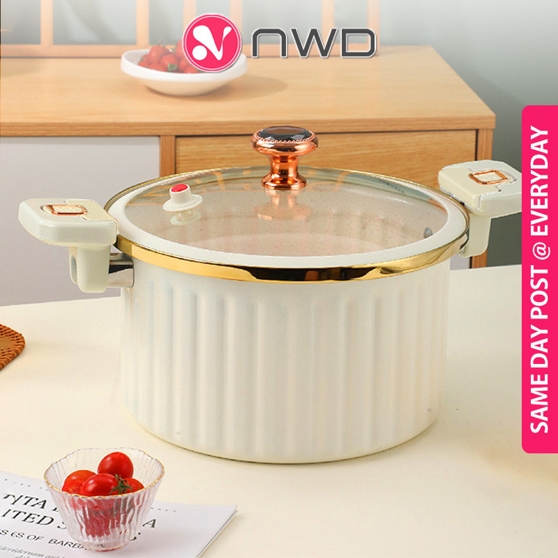 𝗔𝗠𝗣𝗟𝗘 𝗩𝗢𝗟𝗨𝗠𝗘 》10L Enamel Micro Pressure Cooker Multipurpose Soap Stew ...