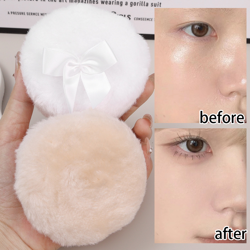 Large Fluffy Powder Puff - Face Body Round Powder Loose Puff with ...