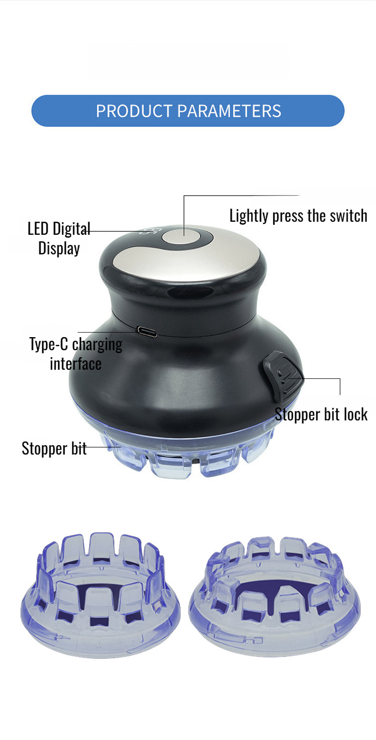 Fully Automatic Flying Saucer Barber USB Rechargeable Hair Clipper ...