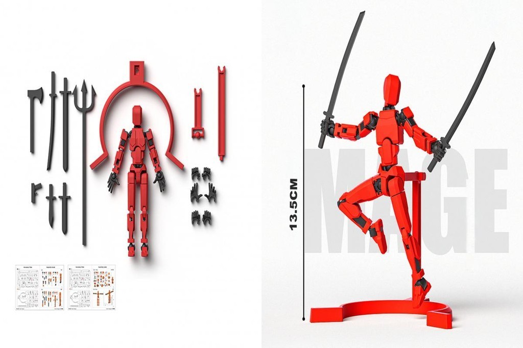 yakhsu| 3d Magnetic Action Figure Action Figure Toy Diy Magnetic Robot ...