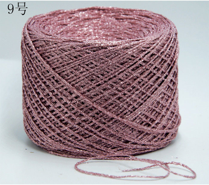 50g Fine Gold Silver Metallic Yarn Sparkly Crochet Metallized Threads ...