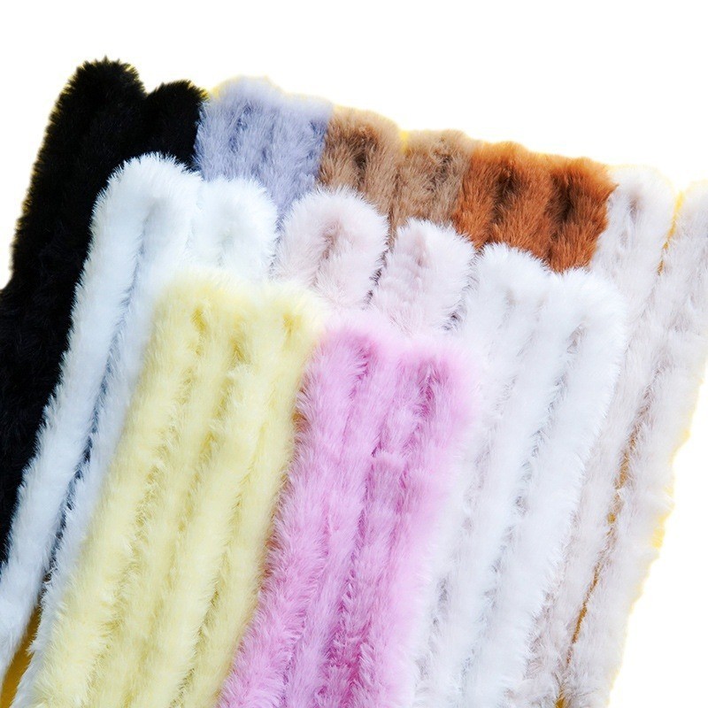 20mm 仿兔毛扭扭棒 Imitation Rabbit Fur Pipe cleaner Plush Woolen Yarn fuzzy ...