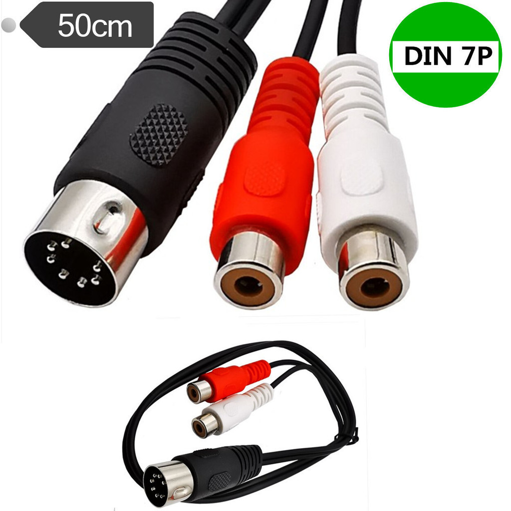 7-core Din male Din 7pin to 2RCA Lotus Female Old-fashioned Audio ...
