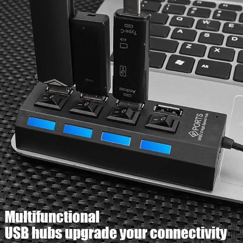 USB 2.0 Expansion Interface - 4 Ports Hub Splitter - Multi-Purpose ...