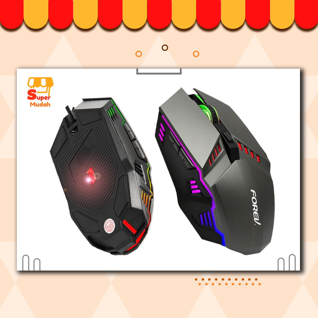 Forev FV-Q3 Gaming Senyap Tetikus Komputer Riba Komputer Tetikus ...