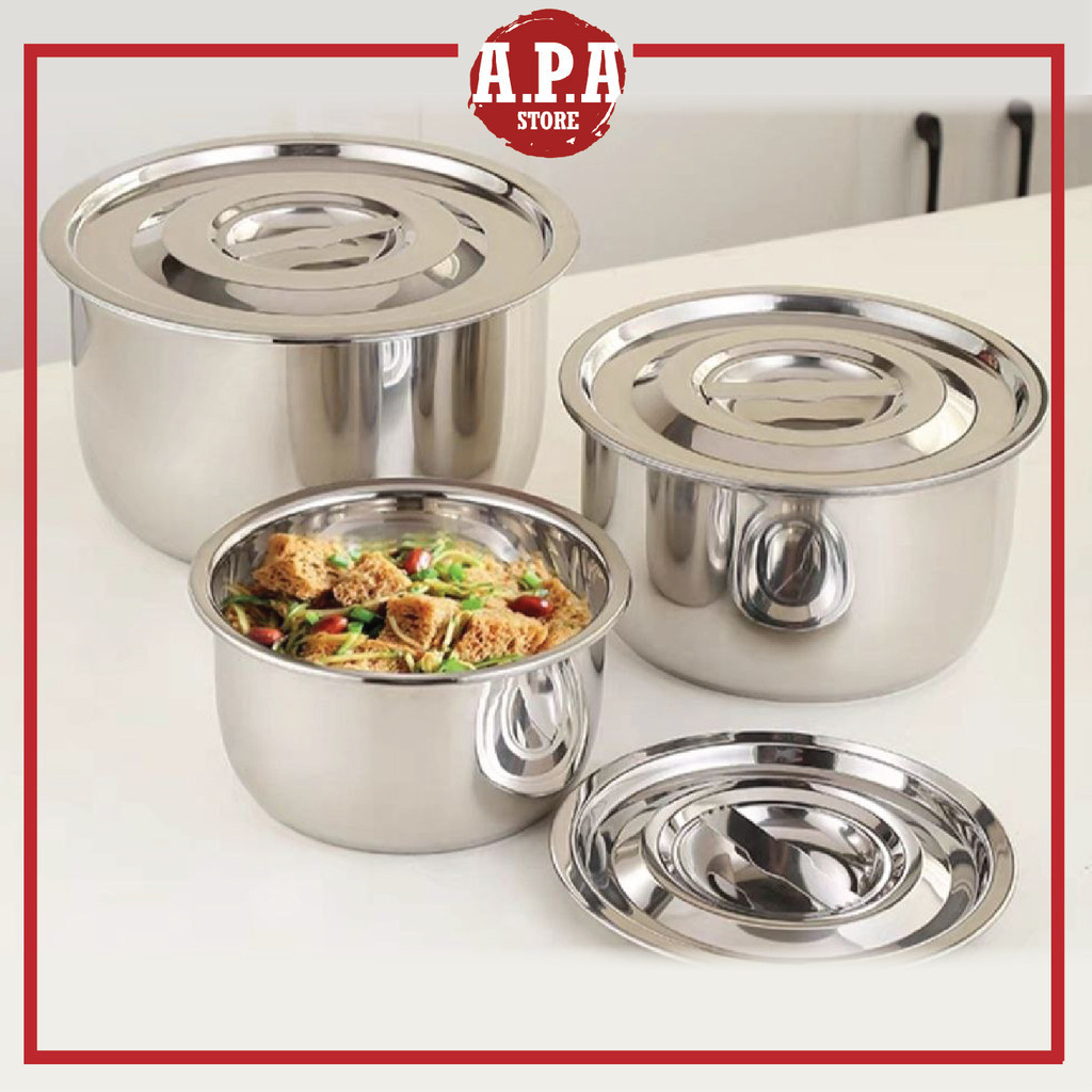 APA Multipurpose Stainless Steel 3 in 1 Stock Pot With Lid Large ...