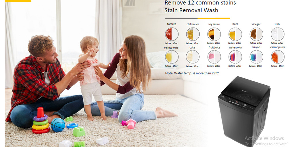 Sharp 12KG Top Load Washing Machine Washer/ Mesin Basuh Inverter ...
