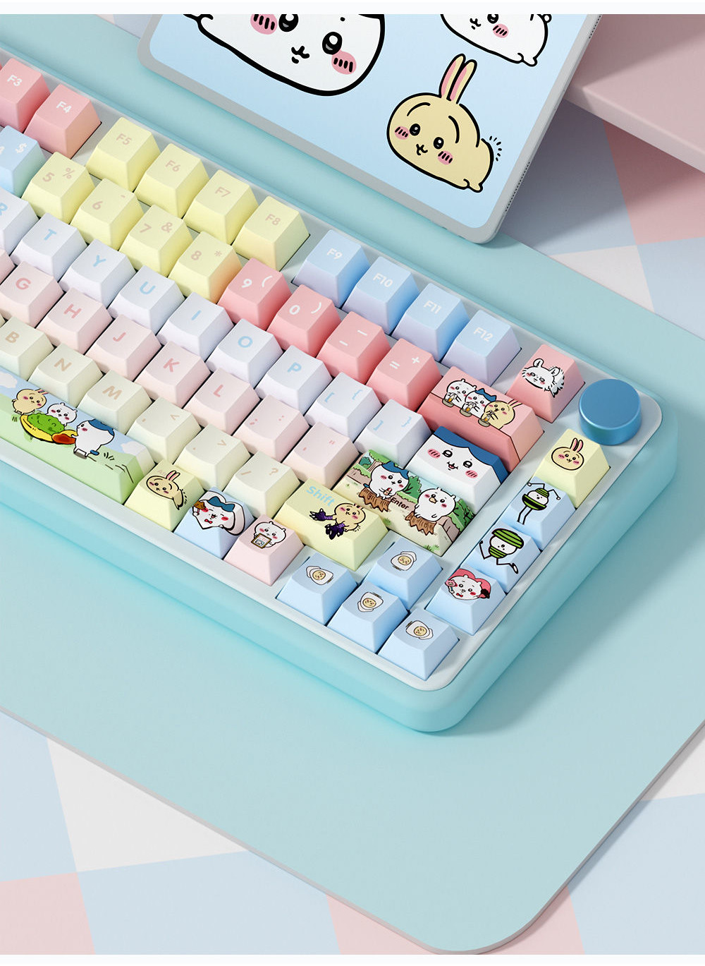 Chiikawa Usagi Keycap Cherry/SOA Profile 138/130 Keys PBT Five-sided ...