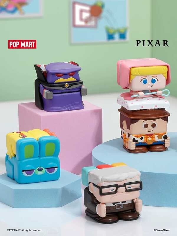 P POPMART POPMART Disney Pixar POP CUBE1-2-3 Series Figure Mystery Box ...
