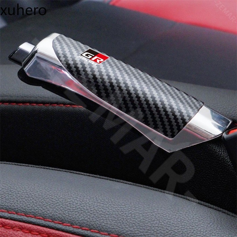 Universal Toyota GR Sport Car Hand Brake Cover Carbon Fiber Style Car ...