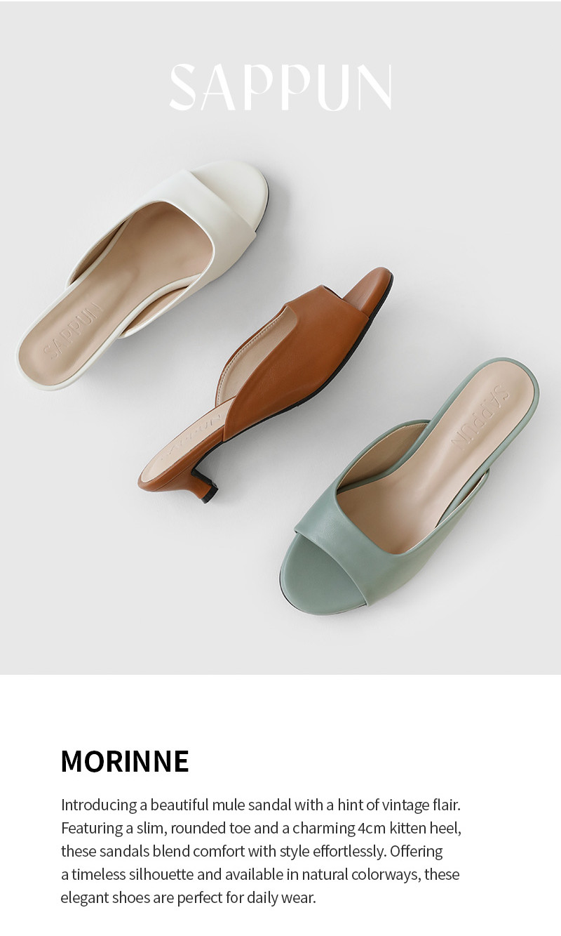 [SAPPUN] Morinne Round Sandals Mule (4cm) | Shopee Malaysia
