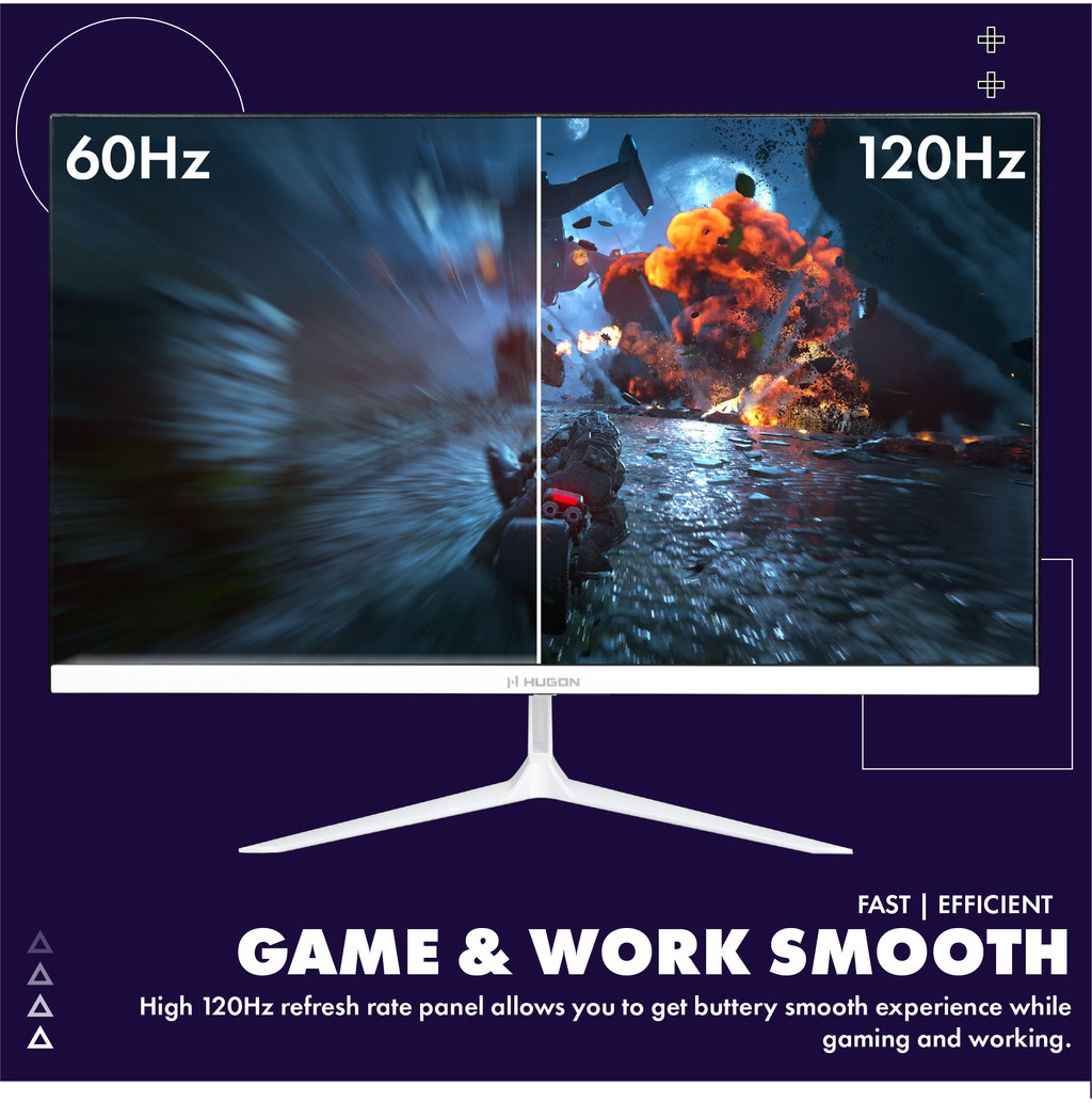 HUGON 24" 120Hz FHD 1ms IPS FLAT Adaptive-Sync With Speaker Gaming ...