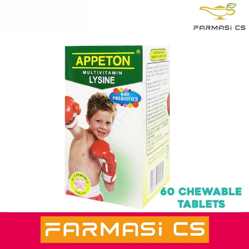 Appeton Multivitamin Lysine with Prebiotics 60 Chewable Tablets EXP:07/ ...