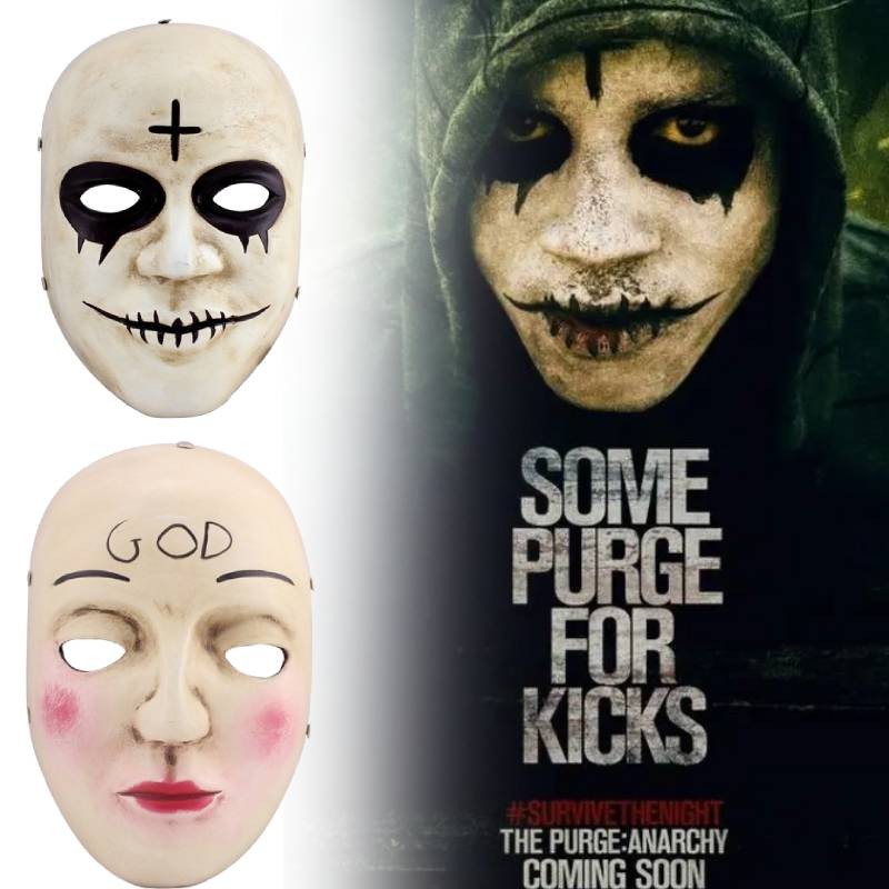 Human Purge Unique Plan God Scary Mask With Smiling Face Full Face ...