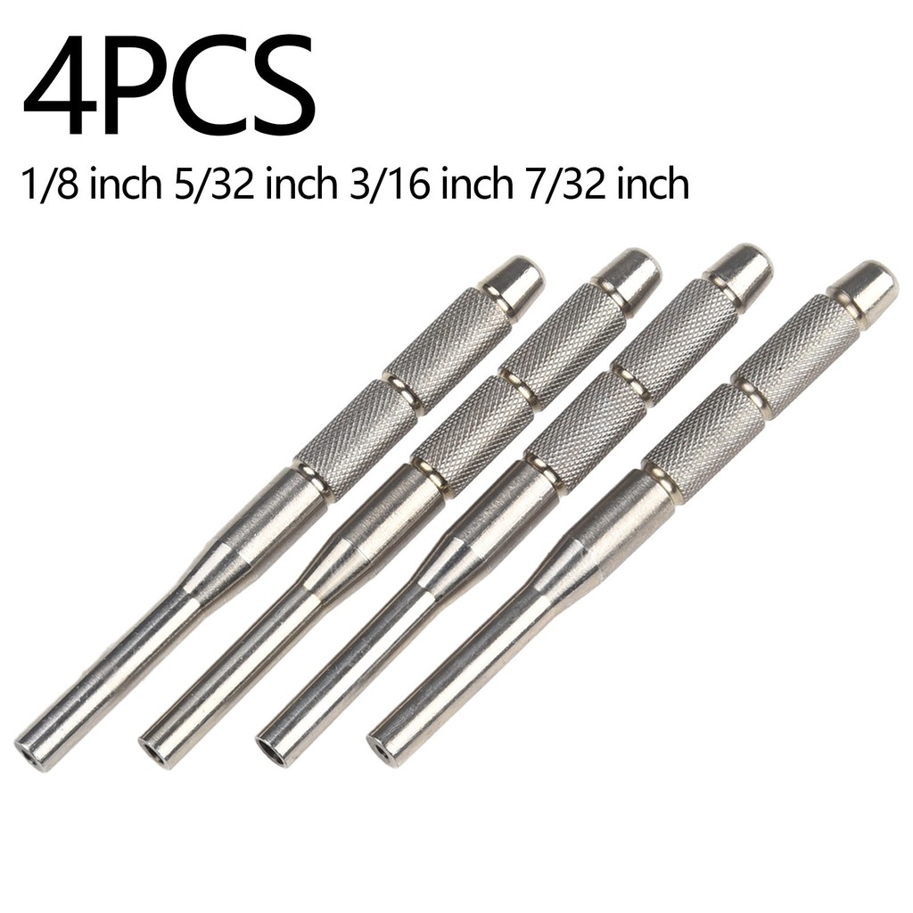 [HOT]Ready Stock 4pcs Steel Roll Pin Removal Set Punch Starter Hollow ...