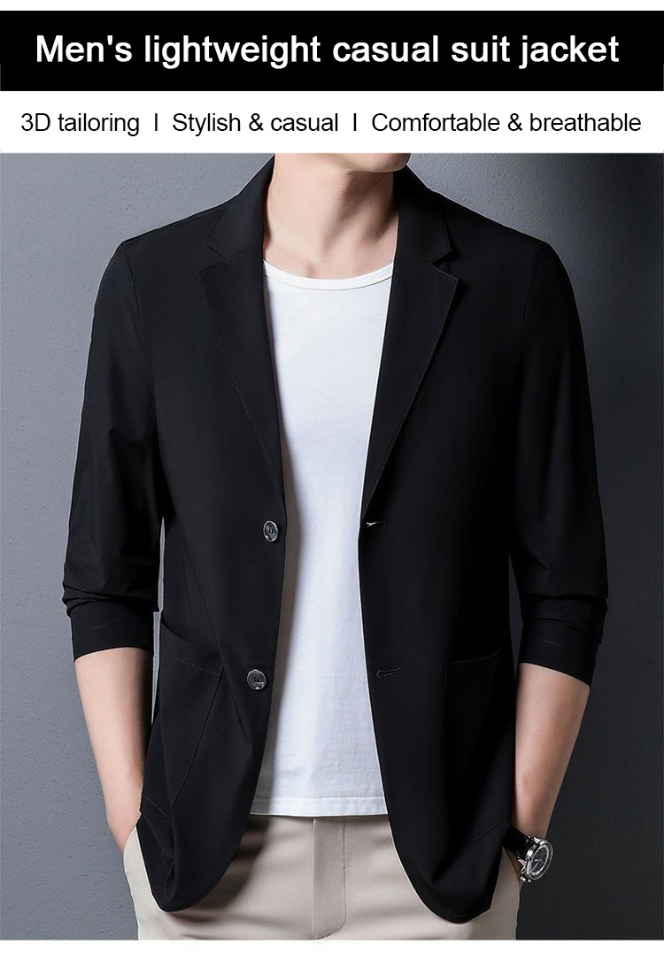 【Lightweight and wrinkle resistant】Men's Lightweight Casual Suit Jacket ...