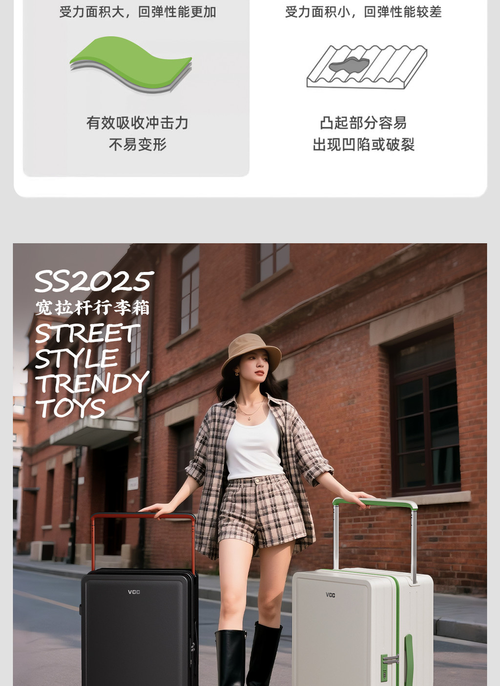 LABUBU Cartoon Luggage 20/24/28 Inch – Wide Handle Travel Suitcase for ...