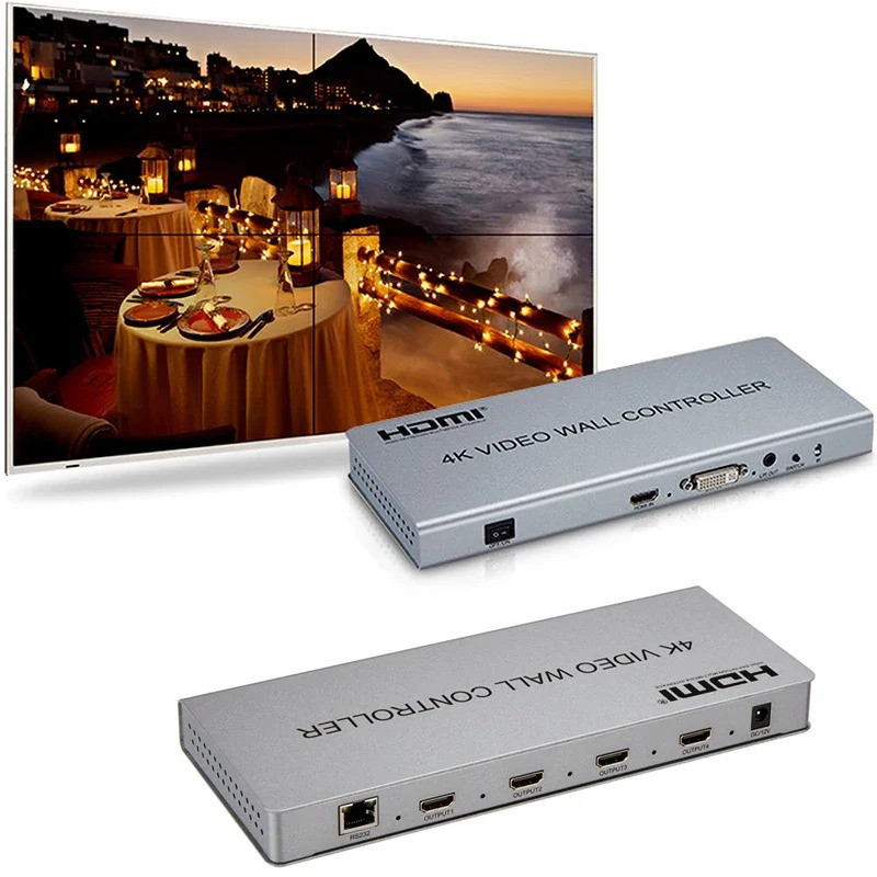 4k 2x2 Video Wall Processor TV Wall Controller 1x2 1x3 1x4 vs 1080p ...