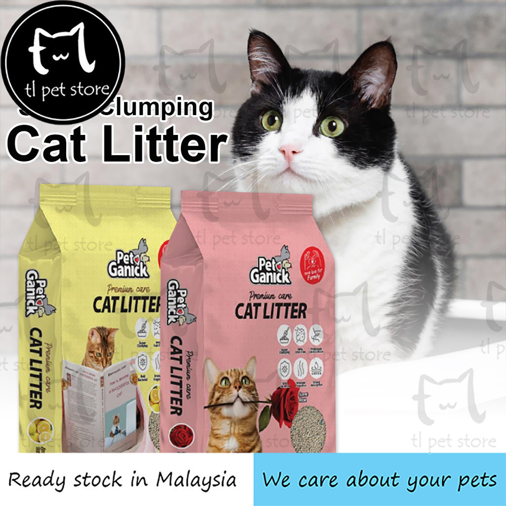 Pet Ganick Premium Care Cat Litter 5L Super Fast Clumping & Anti ...
