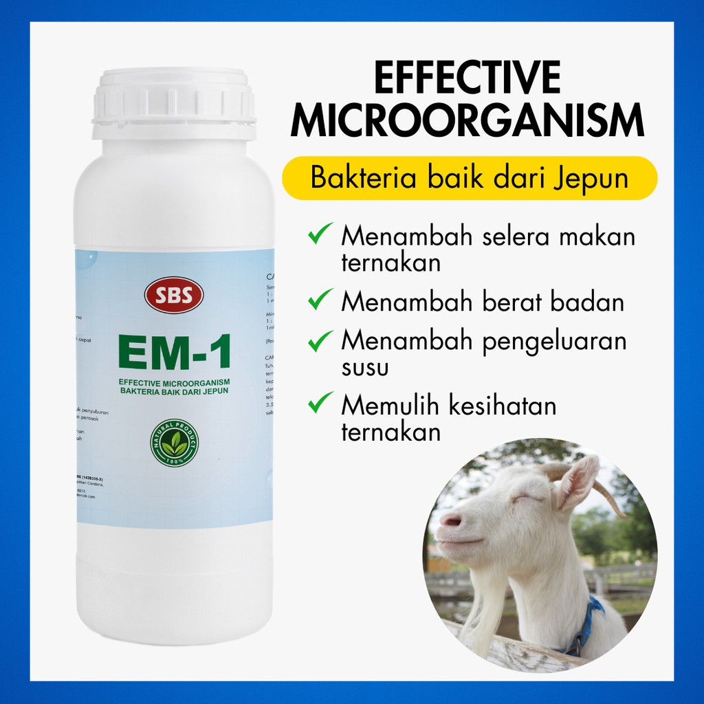 [1L] EM-1 Effective Microorganism | Bakteria Baik dari Jepun | Shopee ...