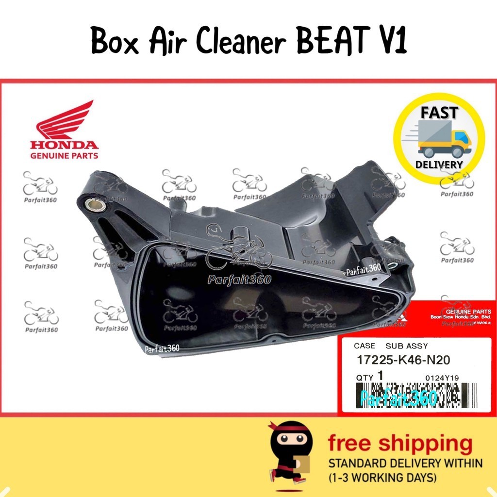 17225-K46-N20 HONDA BEAT V1 Cover Black Air Cleaner / Air Filter Box ...
