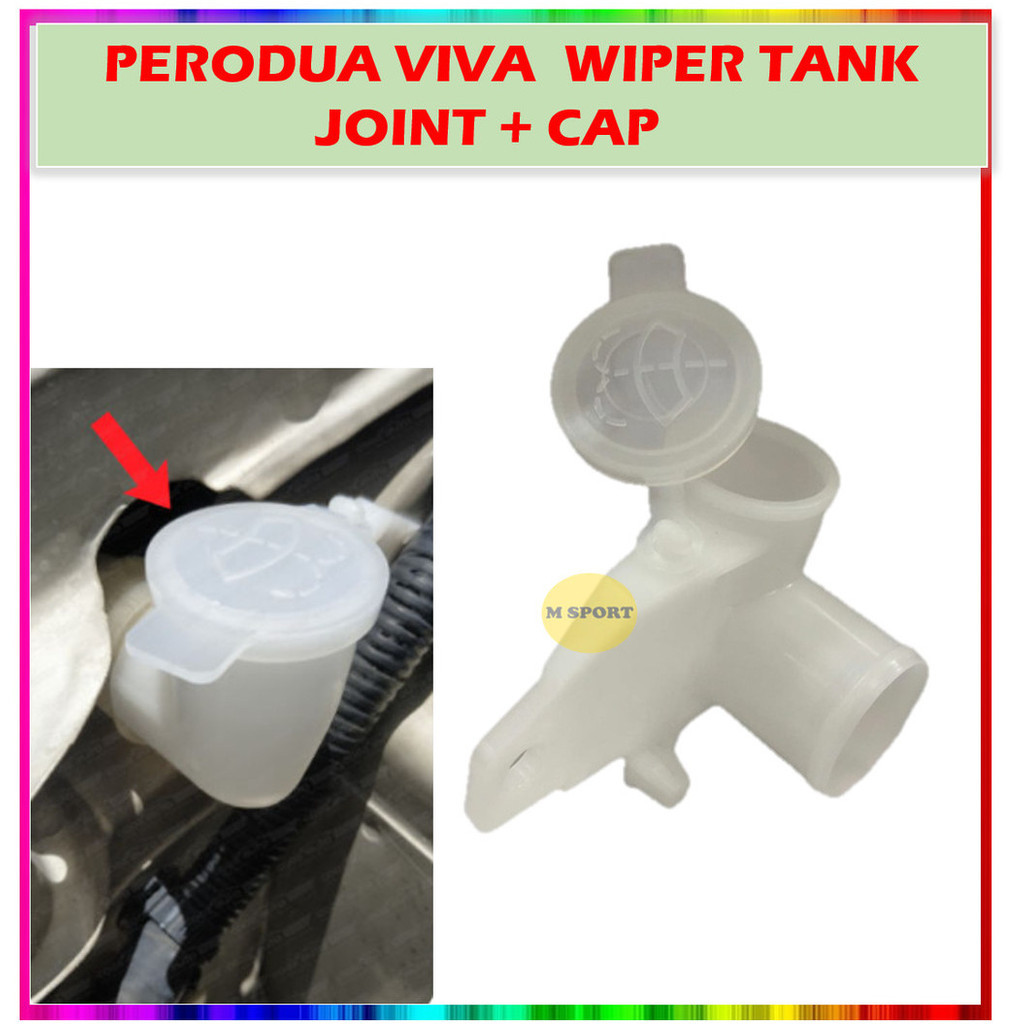 ORIGINAL PERODUA VIVA KANCIL KENARI KELISA WASHER TANK JOINT & WIPER ...
