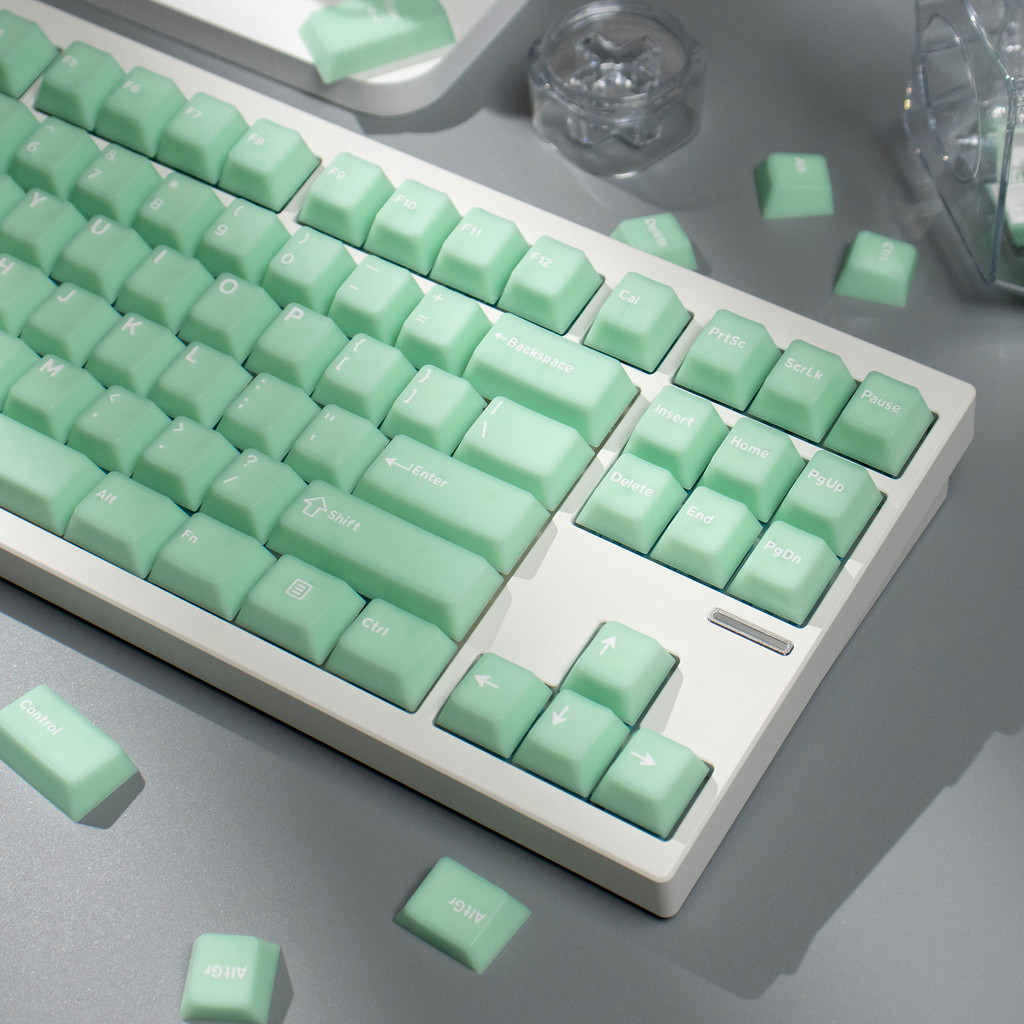 Jade color Keycaps Translucent PBT Double shot cherry profile keycaps ...