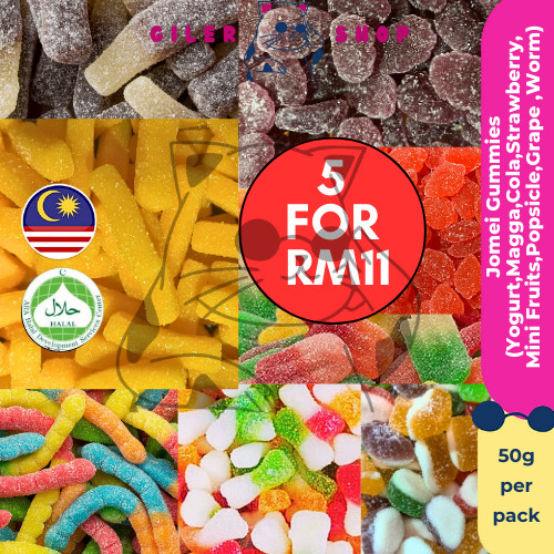 5 For RM11 Jomei Mantap Gummies Flavors Cola Strawberry Yogurt Mangga ...