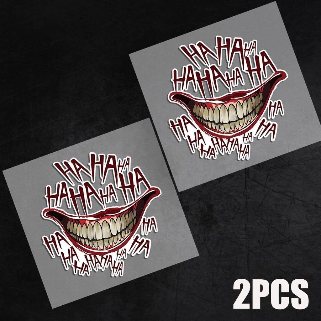 HAHAHA Joker Laughs JDM Reflective Car Motorcycle Scooter Body Window ...