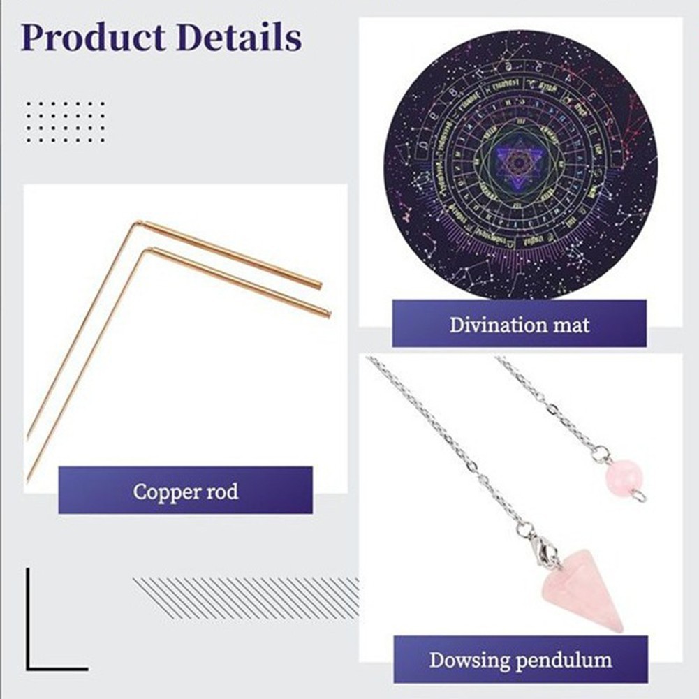 [Super] Copper dowser - 2 pieces dowsing rods + dowser pendulum ...