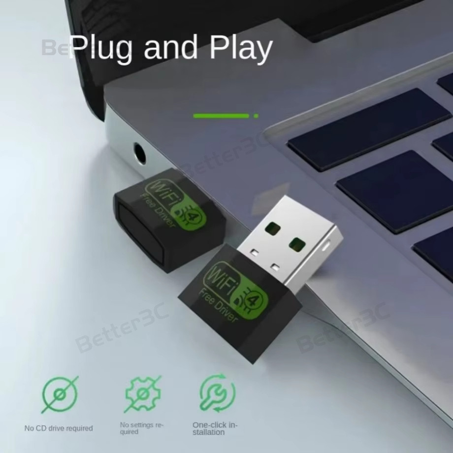 150Mbps WIFI Adapter Drive-free wireless network card plug and play ...
