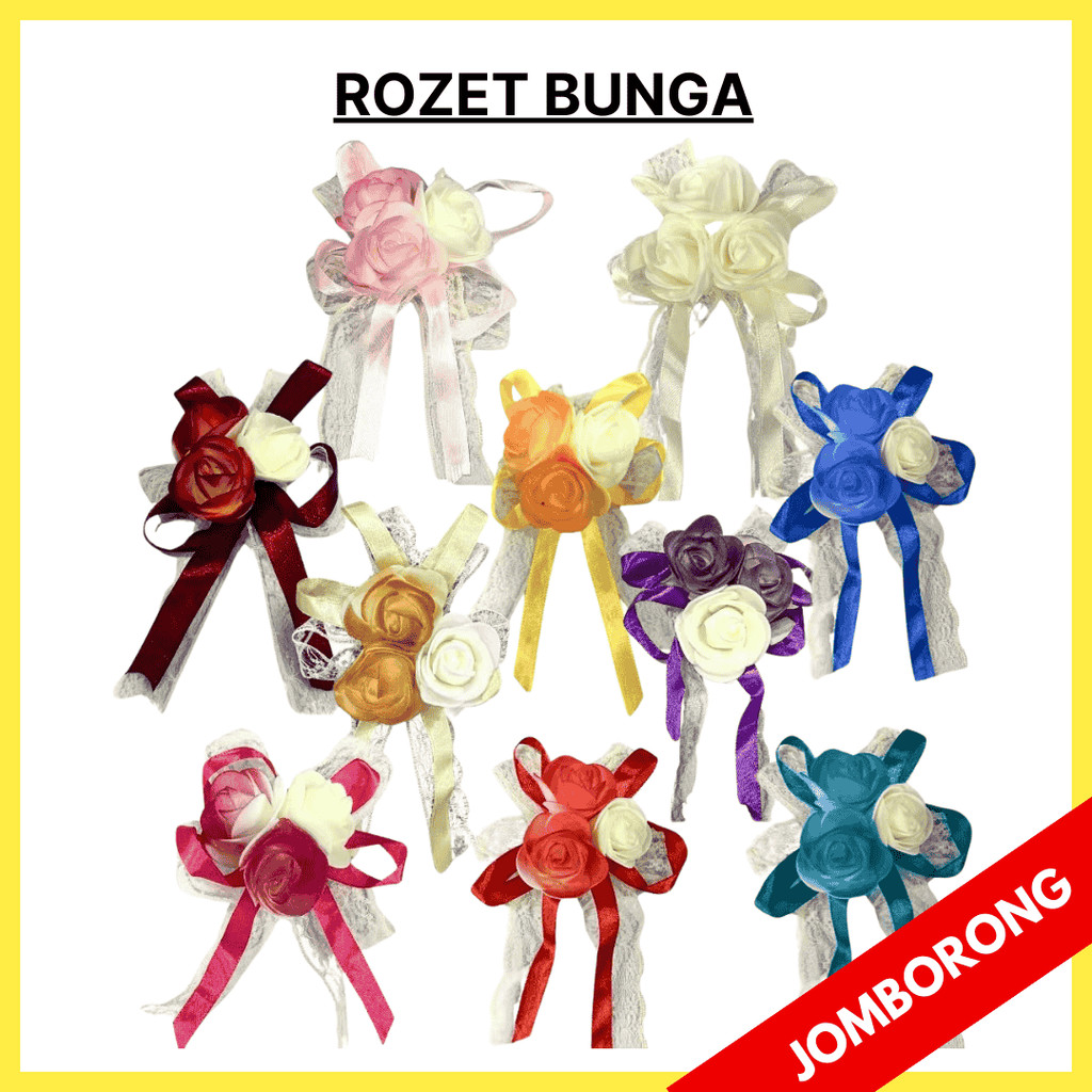 (10PCS) ROZET BUNGA Kendarat Rewang Kahwin kenduri jamuan hantaran ...