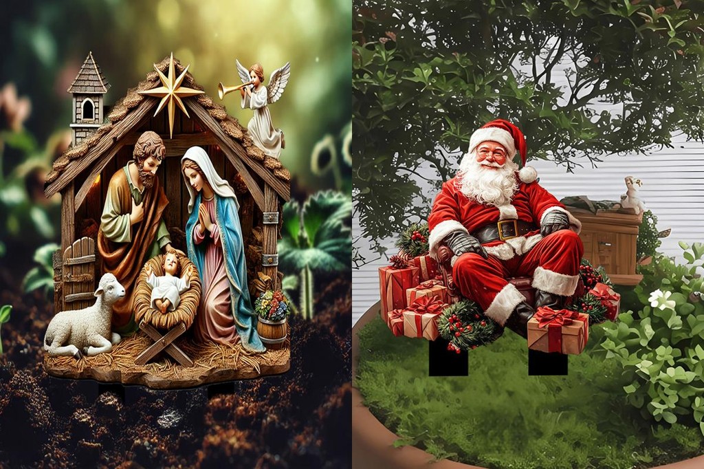 JD Nativity Scene Yard Art Garden Stake Nativity Scene Christmas ...