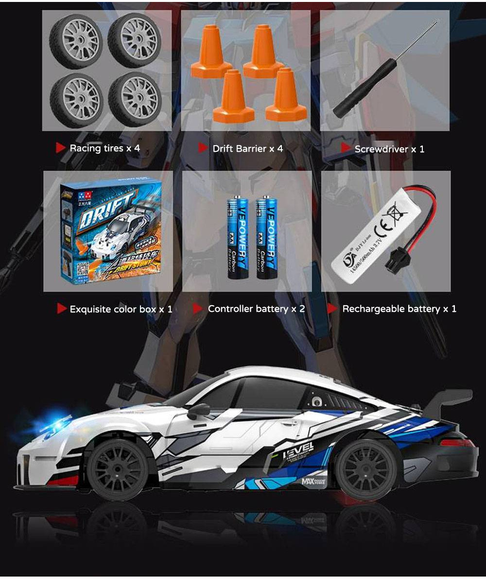 1/24 RC 4WD Drift Stunt Car AE86 Porsche 911 Model Remote Control High ...