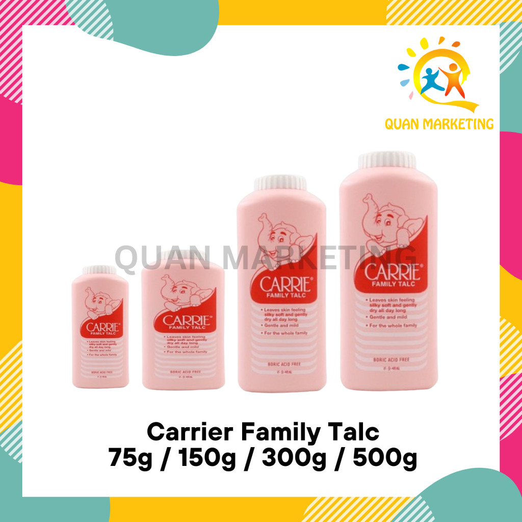 Carrie Family Talc Powder (75g / 150g / 300g / 500g) | Shopee Malaysia