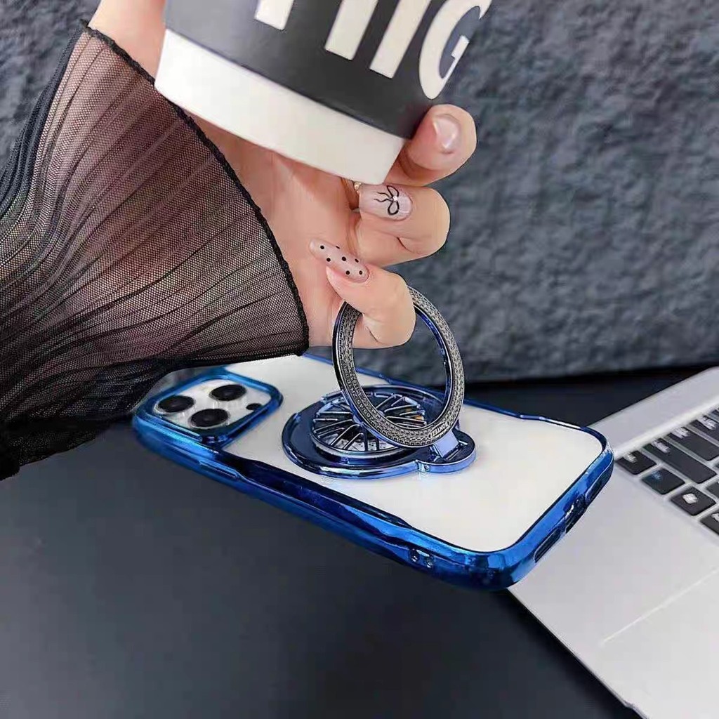 Rotating Wheel Magnetic Phone Case Stand with Sticky Adhesive Spin ...