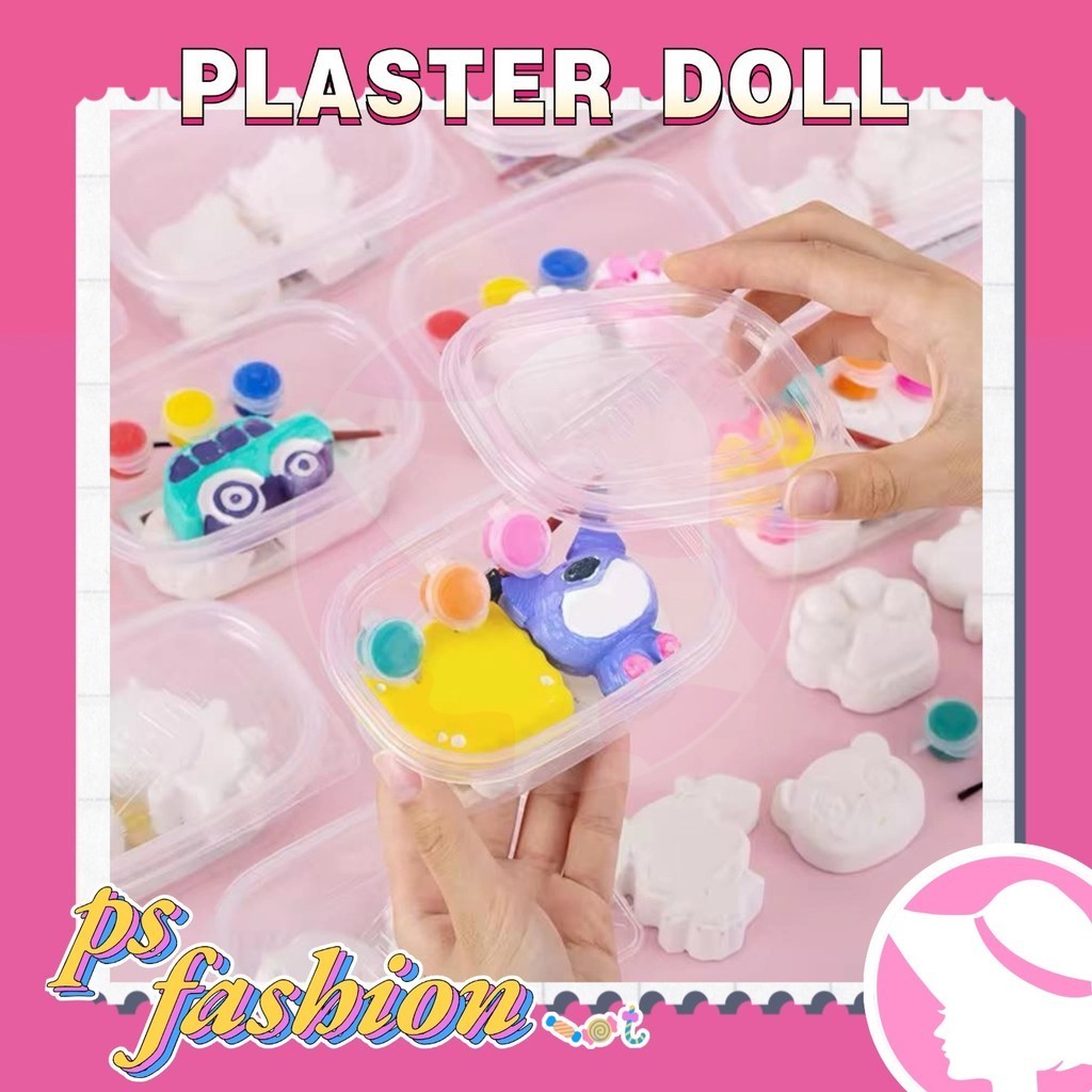 Plaster Doll Children's Coloring Painting Creative Graffiti DIY Painted ...