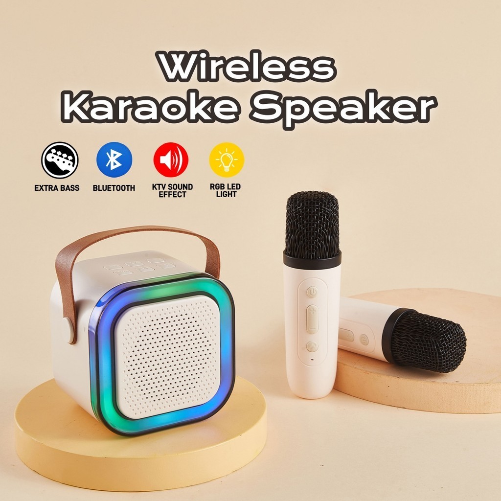 Wireless K12 Karaoke Speaker Mini Home KTV With Microphone Portable Audio Set Bluetooth Karaoke ...