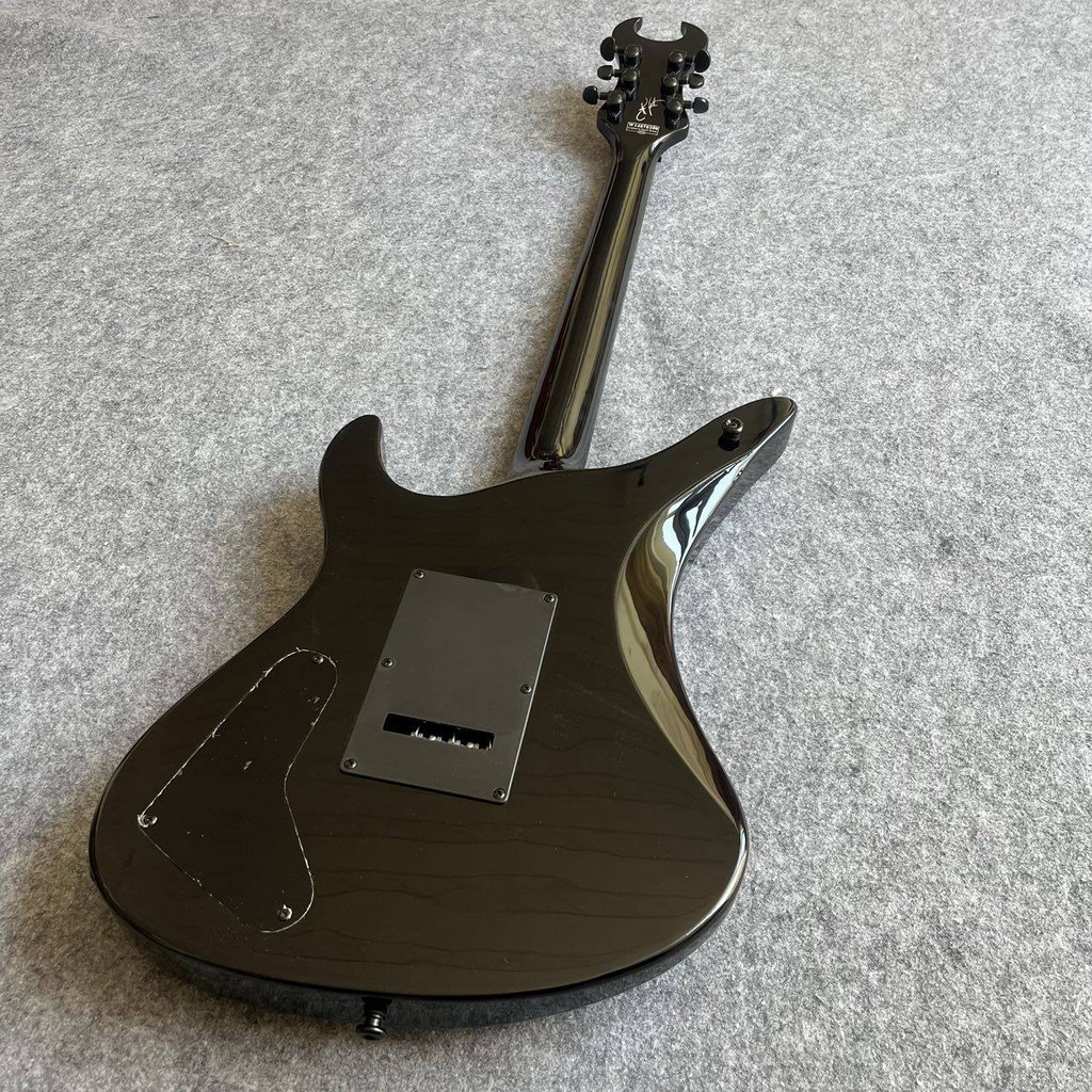 Schecter Black White Stripes 24 Frets Electric Guitar Skeleton Inlay ...