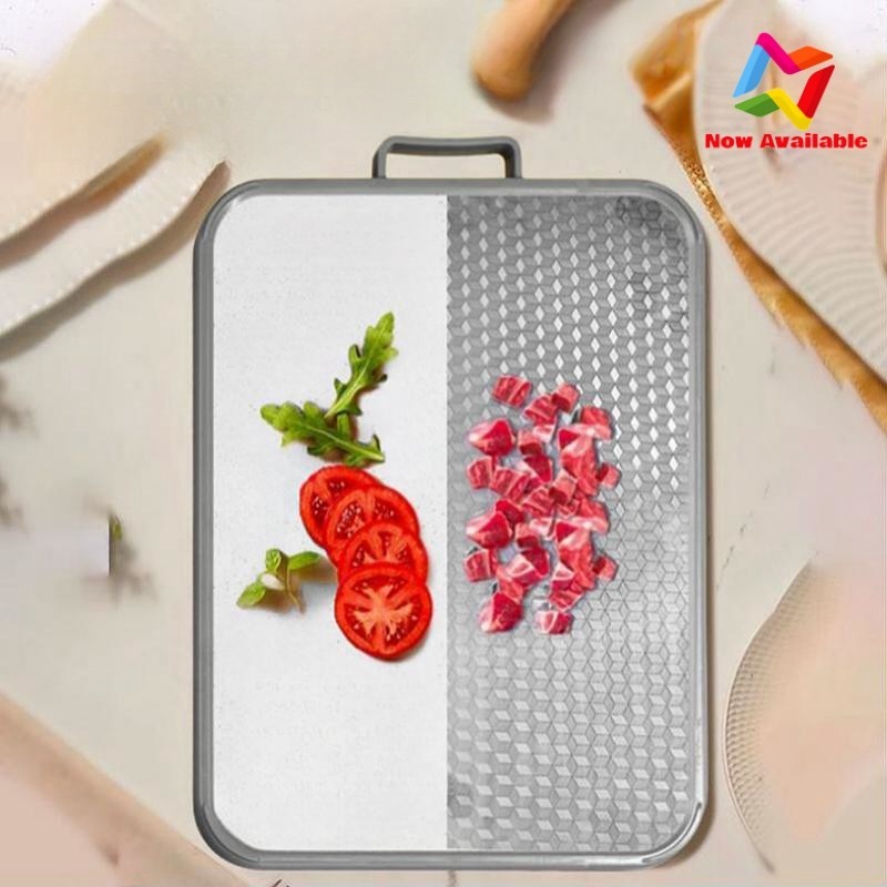 【NV Ready Stock】Double Sided Chopping Board Stainless Steel and Plastic ...