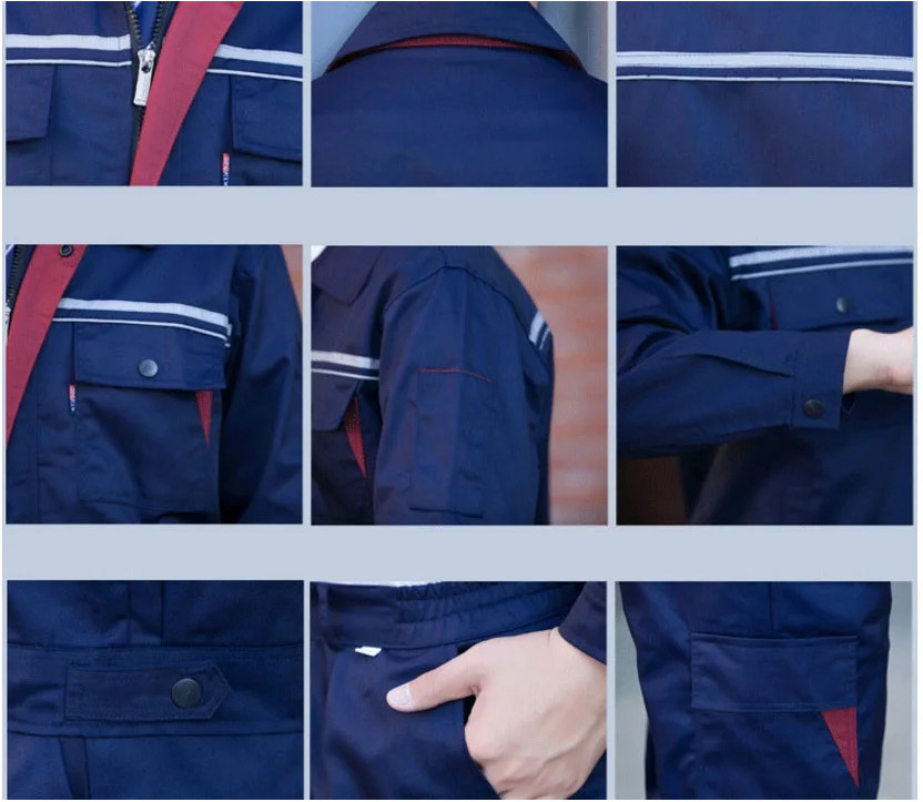 Working Clothes Set Male/female Factory Uniform Long-sleeves Coveralls ...