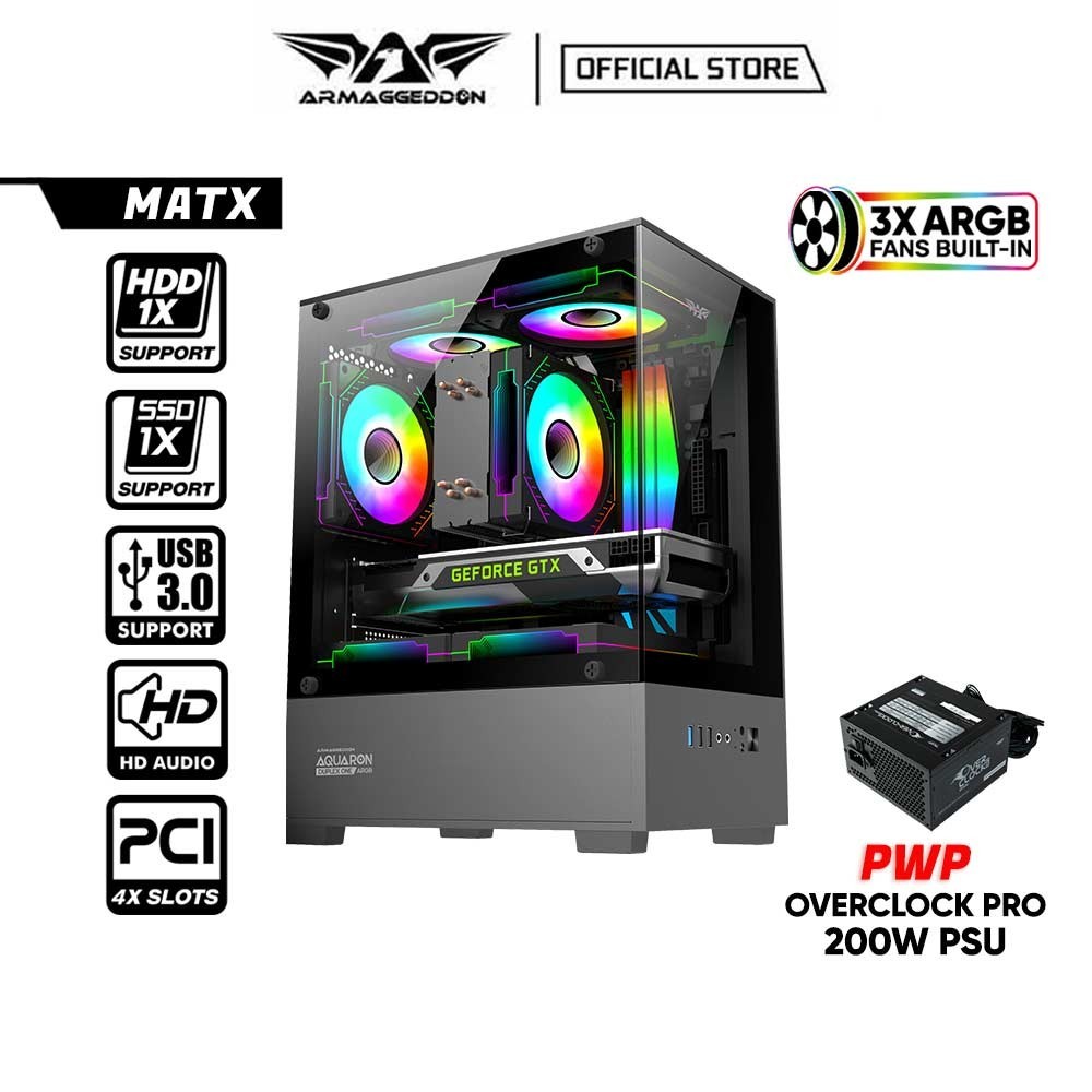 Armaggeddon Aquaron DUPLEX ONE MATX Dual Chamber PC Gaming Case | 3 ...