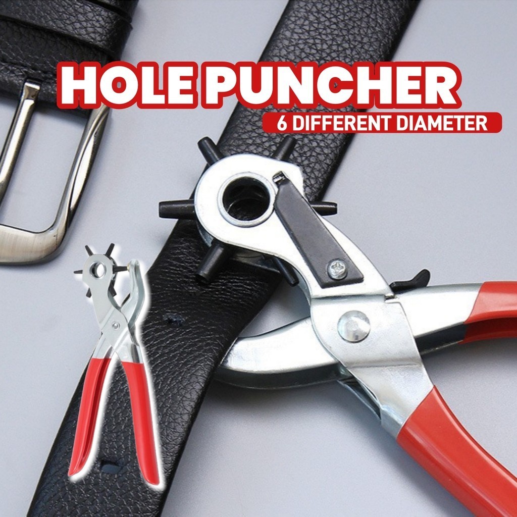 Leather Belt Hole Punch Pliers Hand Tool 6 Hole Belt Puncher Size ...