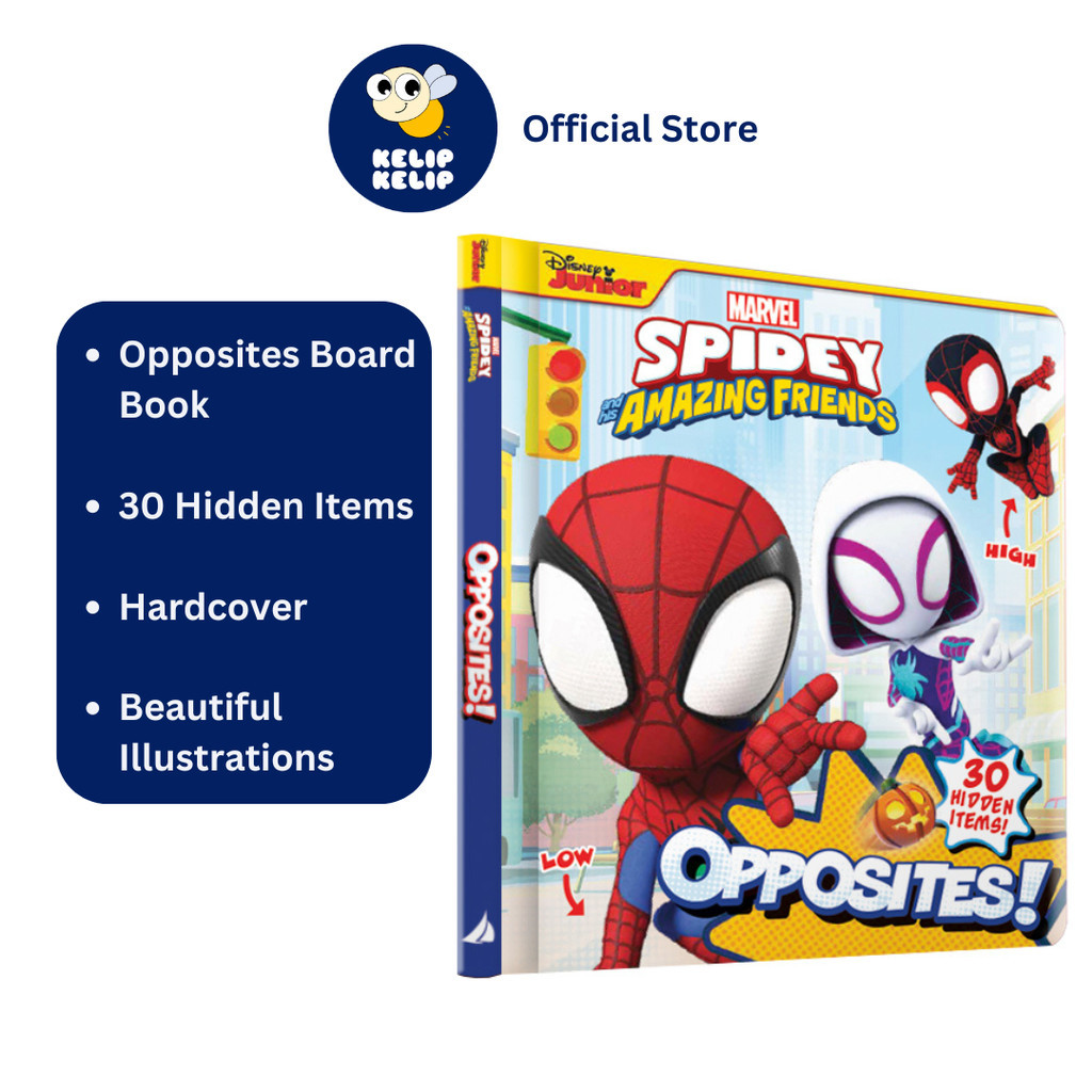 Marvel Spidey & Amazing Friends Board Book For Kids to Learn Opposites ...