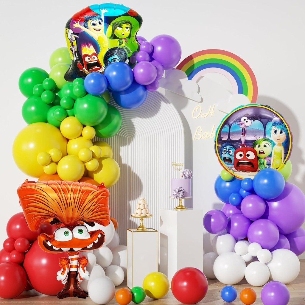 Inside Out Balloon Arch Wreath Set Baby Shower Themed Birthday Party ...