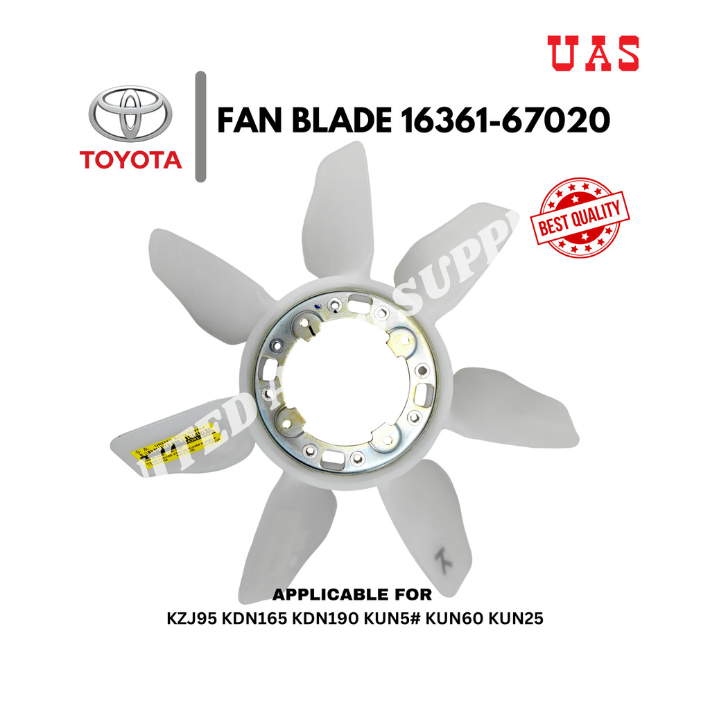 TOYOTA Fan Blade 16361-67020 (1pc) Applicable for LAND CRUISER KZJ95 ...