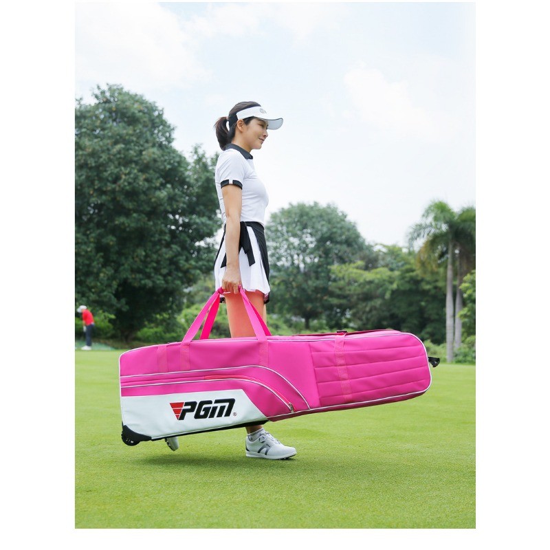 PGM Lightweight Foldable Golf Bag Travel Plane Caddy Bags With Wheel ...