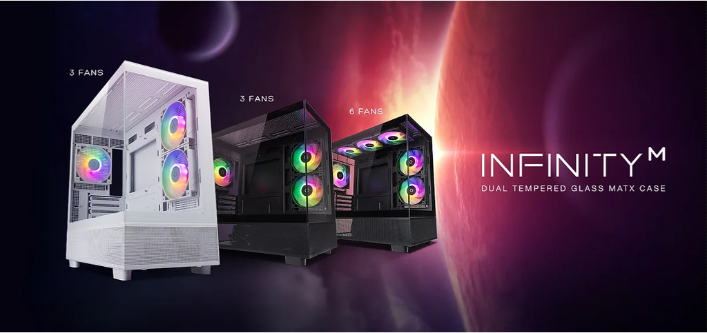 Tecware INFINITY M ARGB MATX - Micro ATX PC Casing Case Chassis Black ...