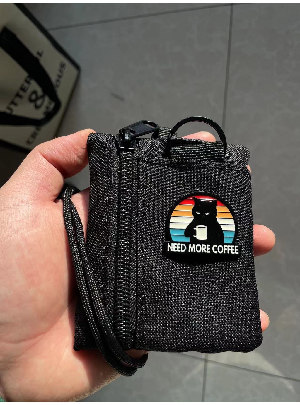 Casual Canvas Small Wallet with Hanging Neck Mini Coin Card Holder ...